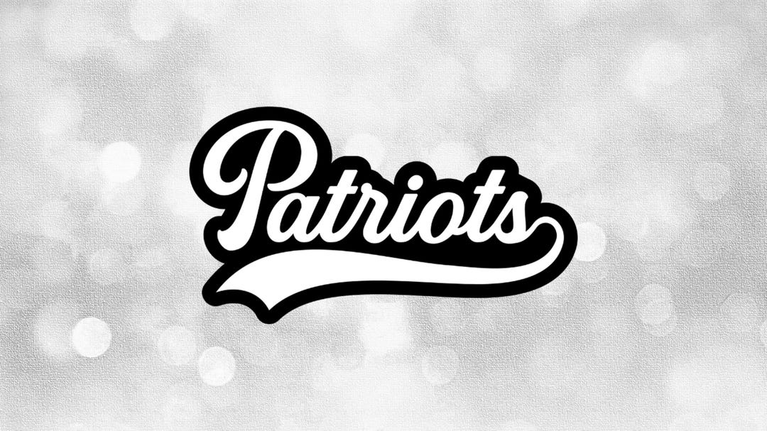 Sports Clipart: White "patriots" Team Name in Fancy Letters and ...