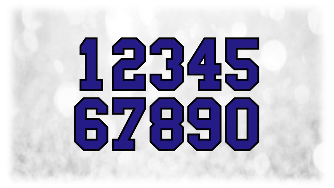 Sports Clipart: Jersey Number Templates Grouped on ONE Single Sheet ...
