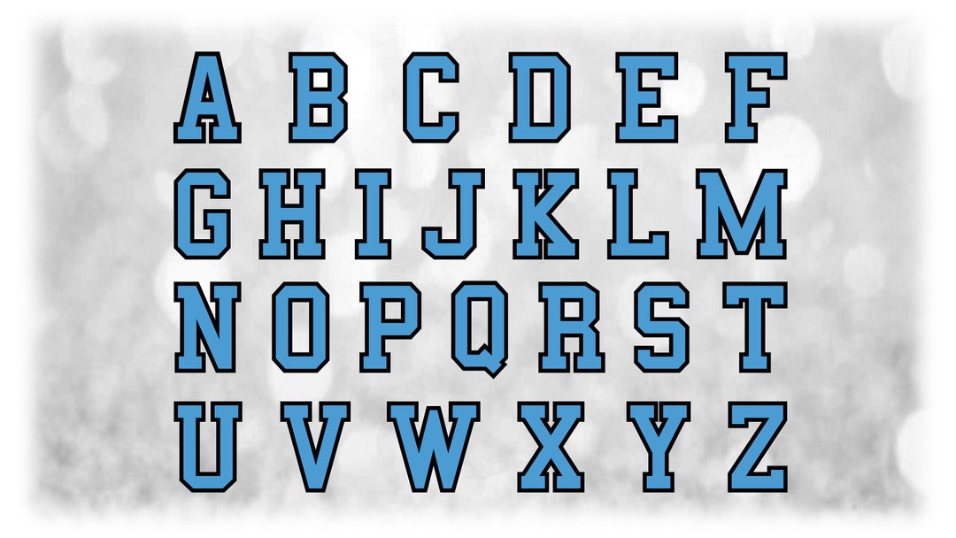 Sports Clipart: Alphabet Letters Grouped on ONE Single Sheet, Carolina ...
