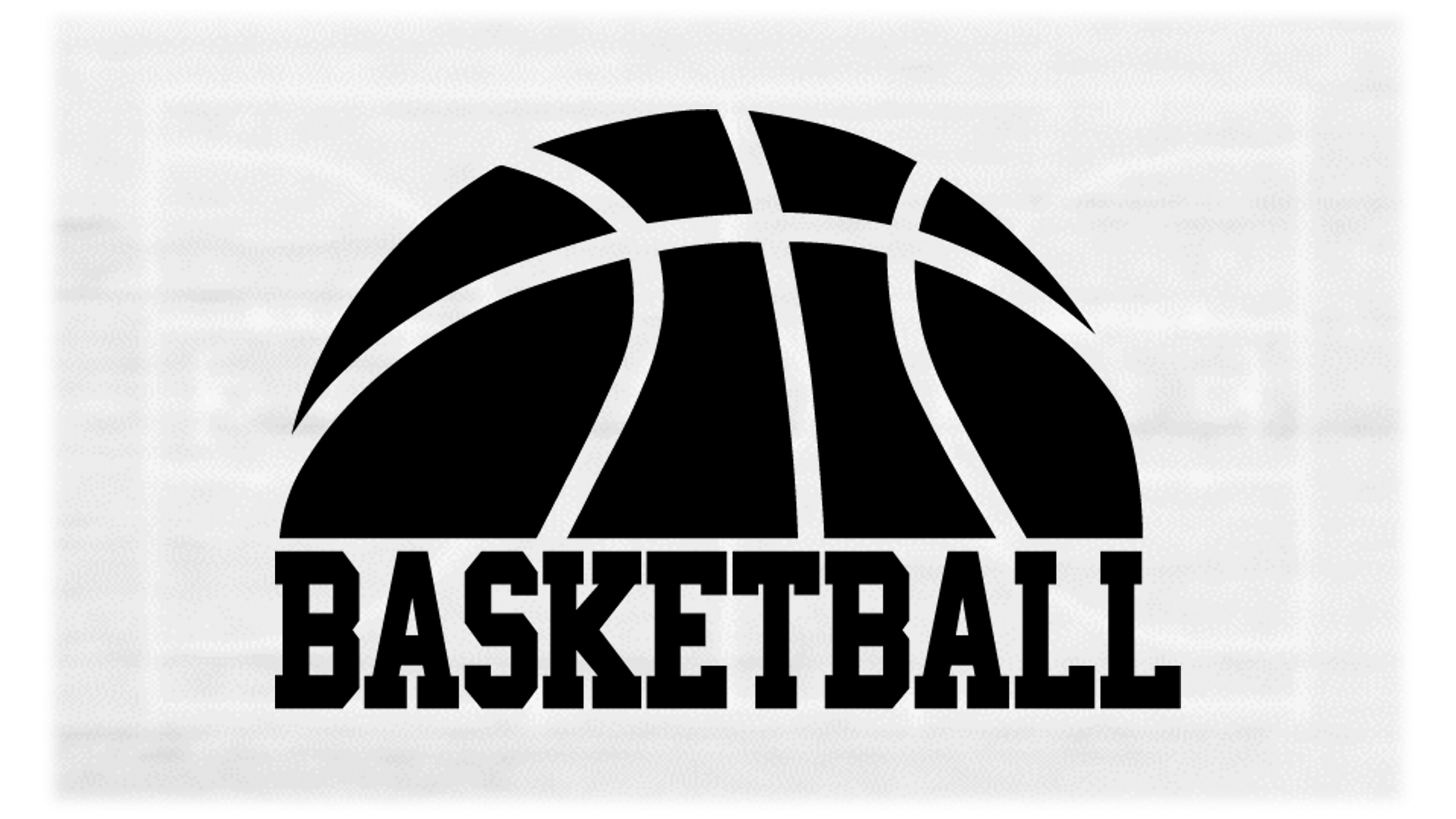 Half Basketball Clip Art Black And White