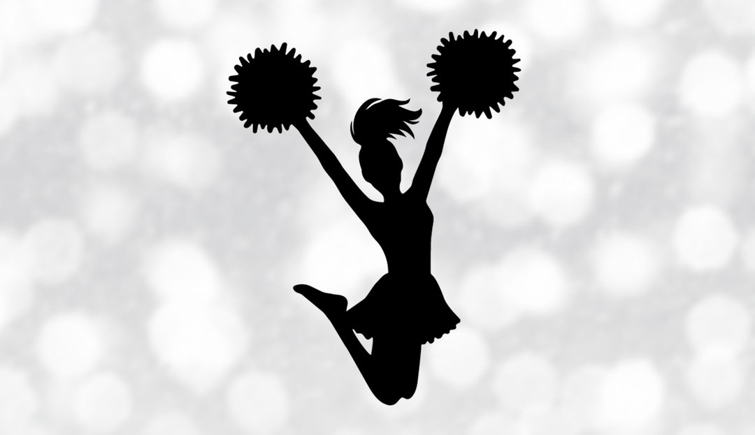 Clipart De Cheerleading Cascades En Noir Et Blanc
