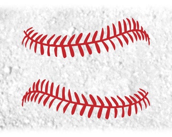 Sports Clipart: Large Red Softball or Baseball Ball Threads / - Etsy