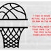 Sports Clipart: Name Frame of Simple Easy Black Basketball Hoop and Net ...
