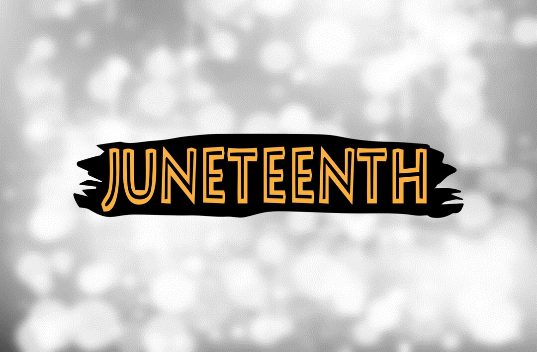 Clipart for Causes: Yellow Word "juneteenth" in African Font Overlay on ...