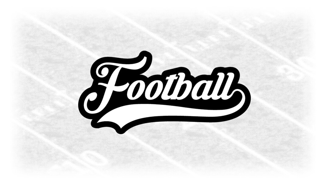 Sports Clipart: White Word Word "football" in Script Style W/ Baseball ...
