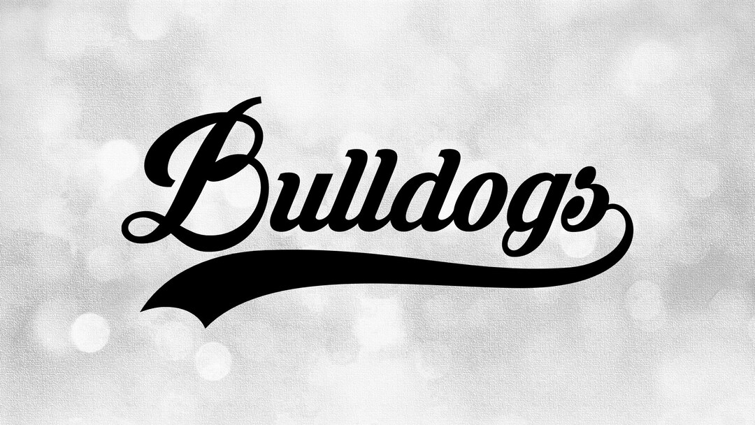 Sports Clipart: "bulldogs" Team Name in Fancy Print Type Lettering With ...