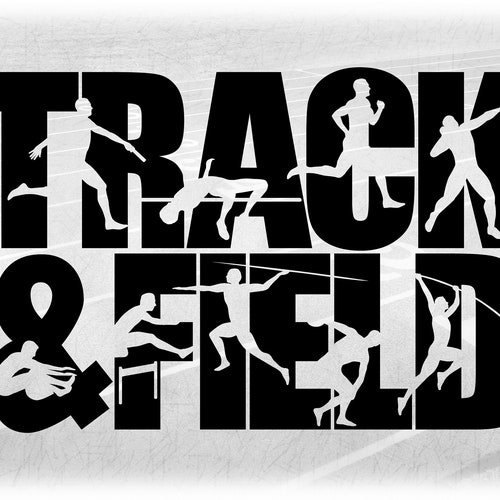 Sports Clipart: Black Silhouette Female Track and Field Shot - Etsy