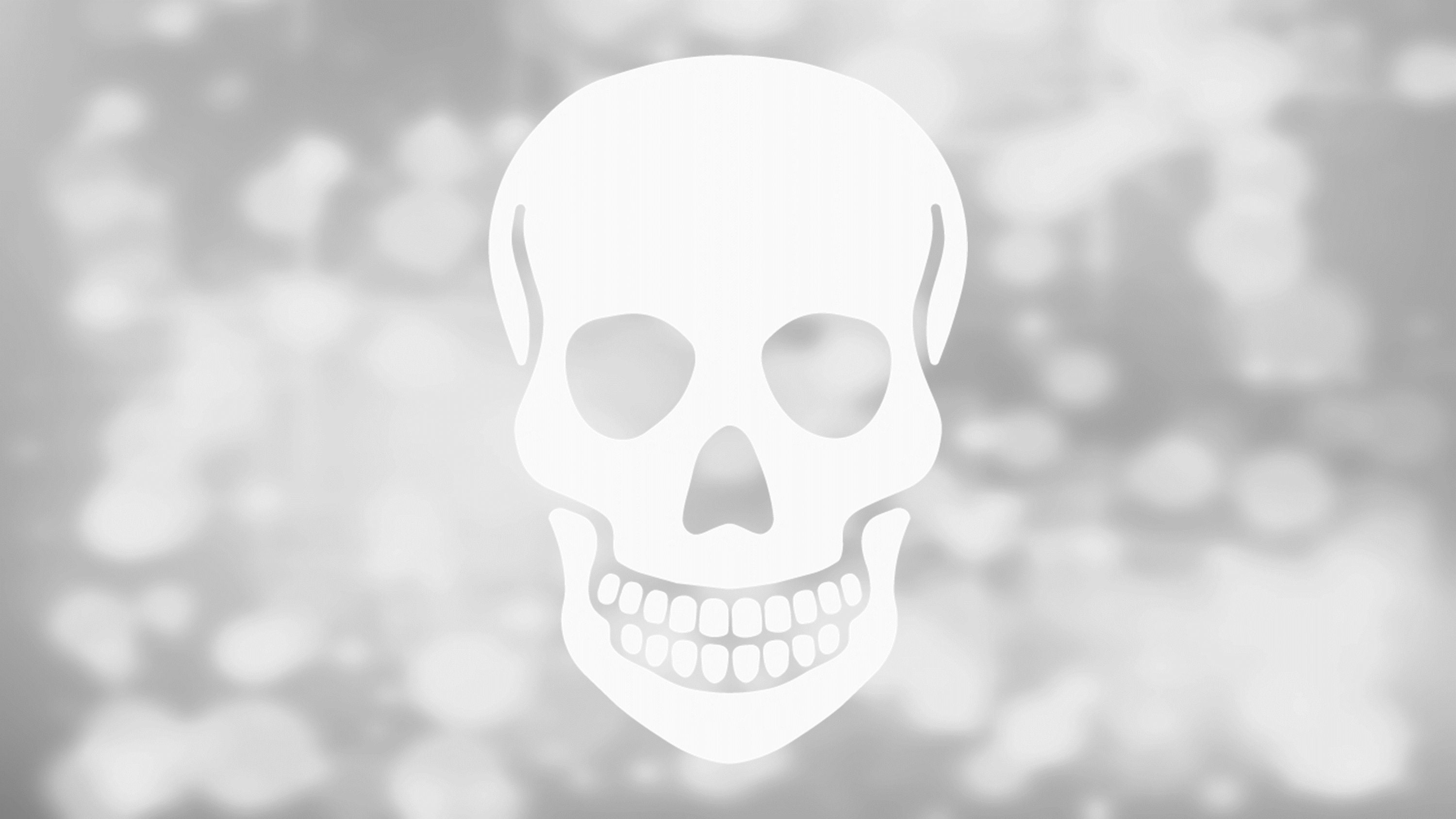 Holiday Clipart: Simple White Skeleton Head or Human Skull - Etsy.de