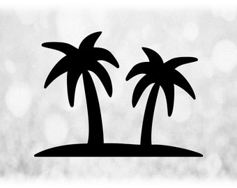 Two Color Palm Trees Svg - Etsy