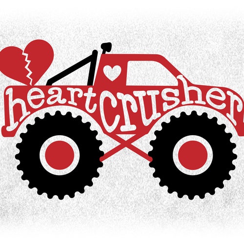 Valentine's Day Monster Trucks Clipart Monster Truck - Etsy