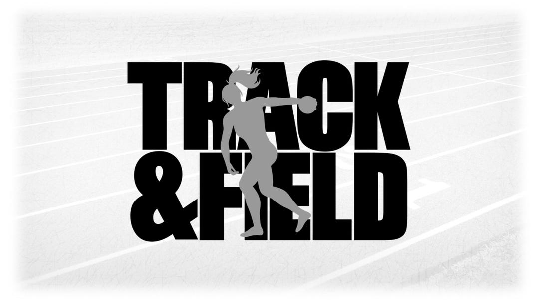 Sports Clipart: Gray Female Discus Thrower Overlaid on Black Words ...