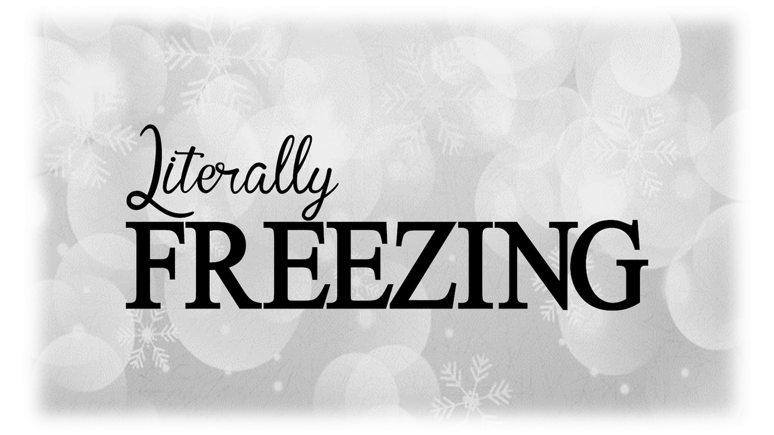 Word Clipart: Black Words literally Freezing in - Etsy