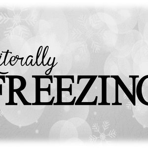 Word Clipart: Black Words literally Freezing in Fancy Script and Bold ...