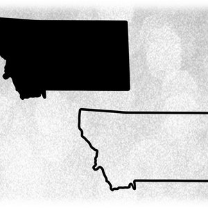 Geography Clipart: Solid Silhouette and Simple Thick Outline of the ...