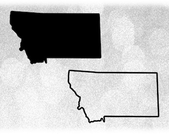 Montana State Clipart - Etsy