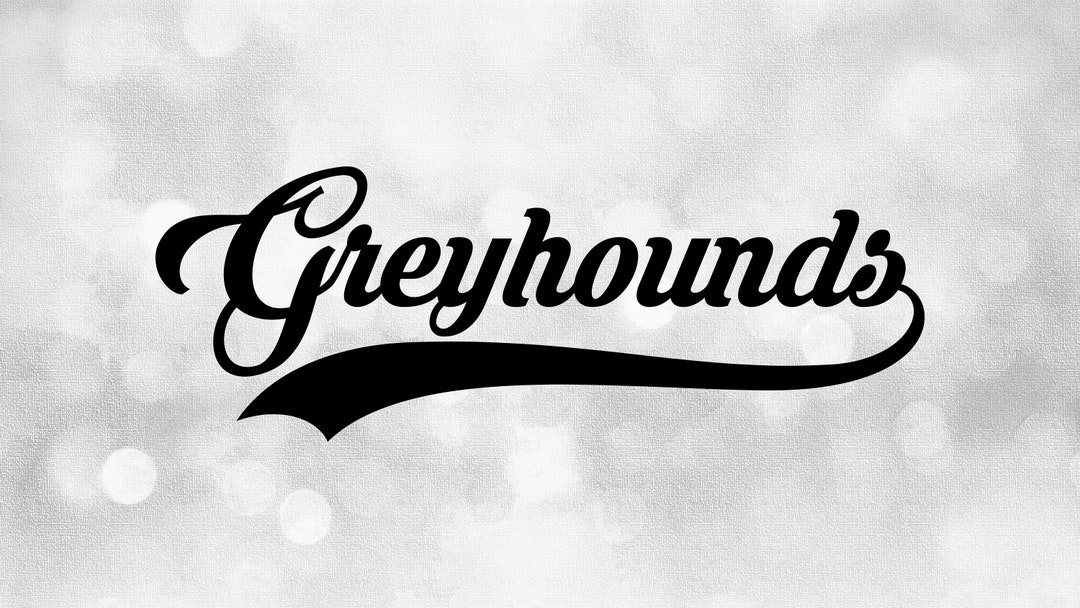 Sports Clipart: Black "greyhounds" Team Name in Fancy Print Letters ...