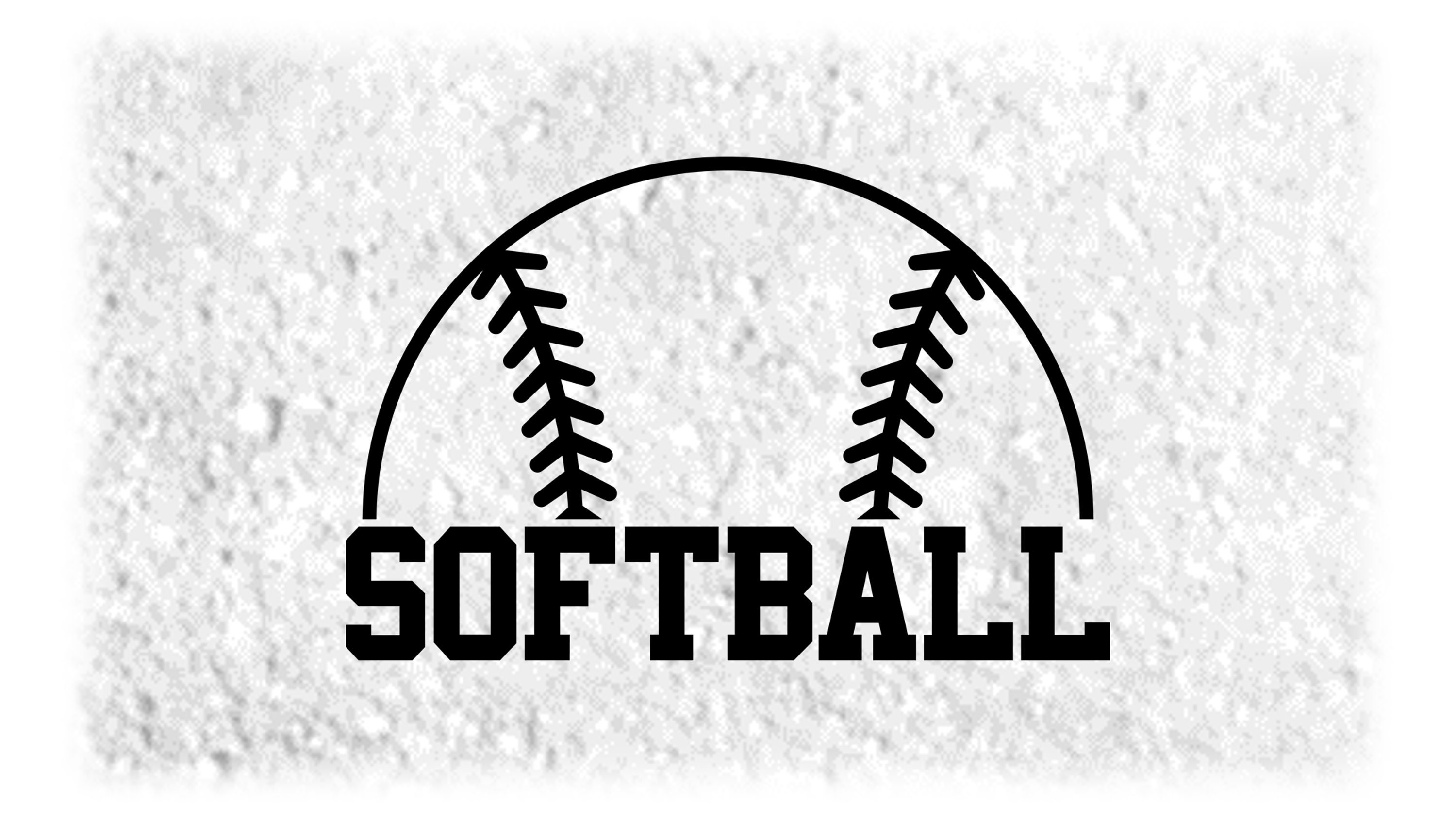 Black And White Softball Clipart