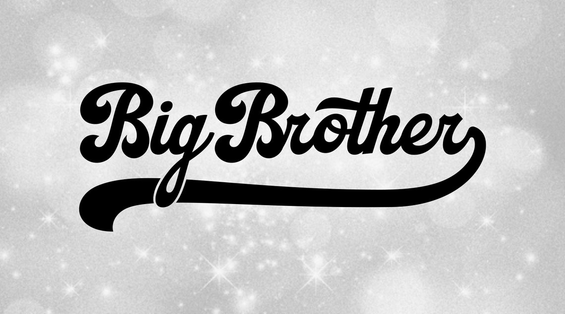 Family Clipart Siblings/brothers: Bold Black Baseball Style - Etsy