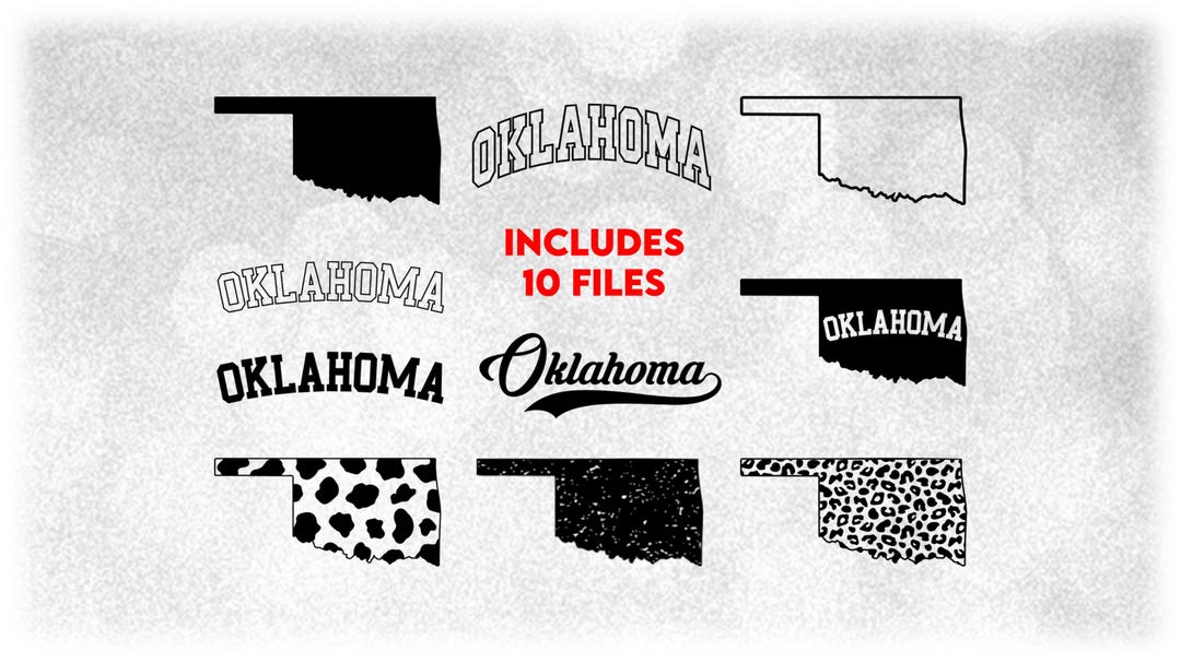 Geography Clipart: Value Pack Bundle of TEN Different Oklahoma Designs ...
