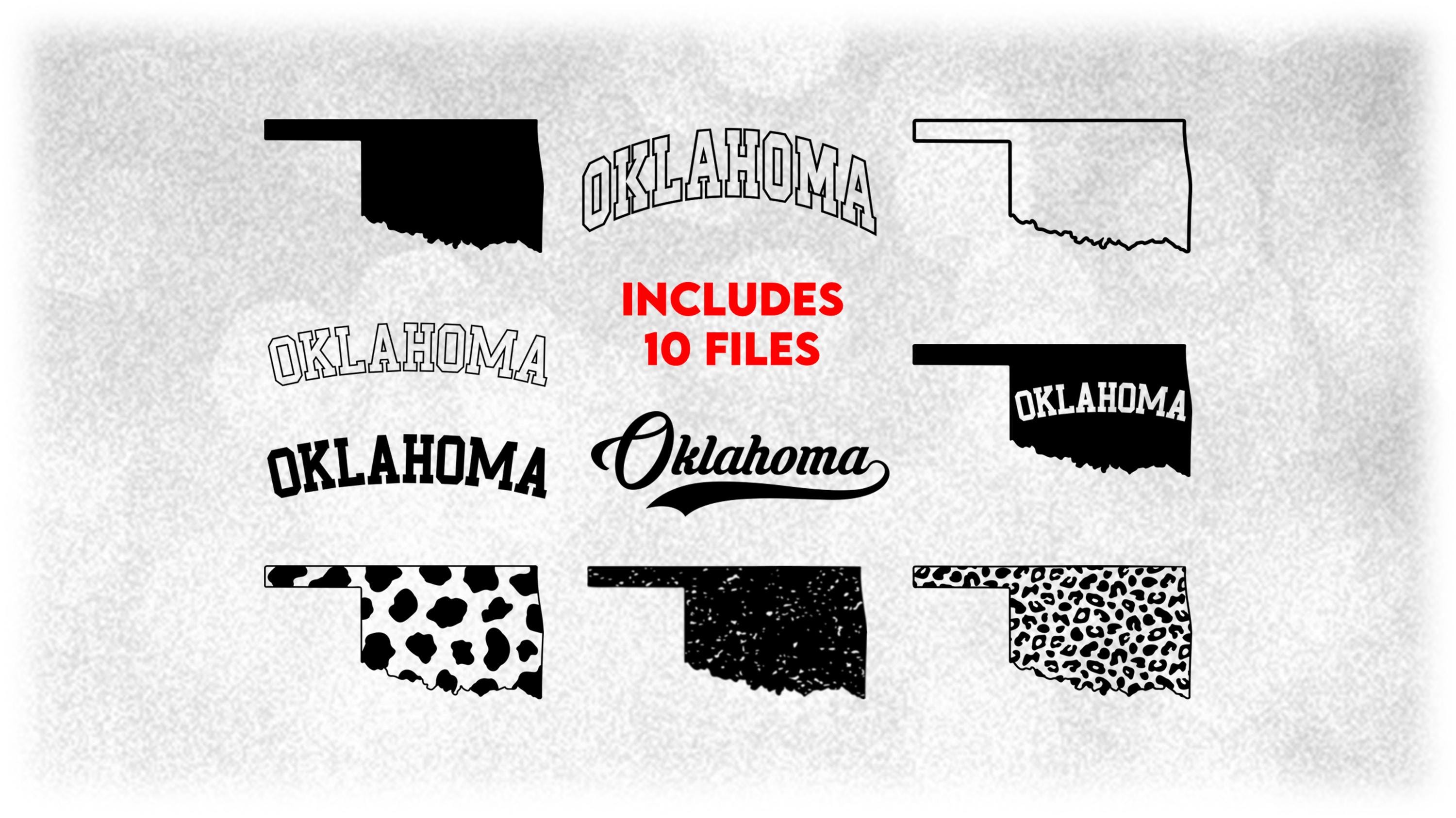 Geography Clipart: Value Pack Bundle of TEN Different Oklahoma Designs ...