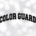 Sports Clipart: Arched Words "color Guard" in Collegiate Varsity Block ...