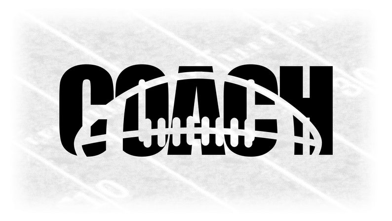 Sports Clipart: Thick Black Bold Word coach With - Etsy