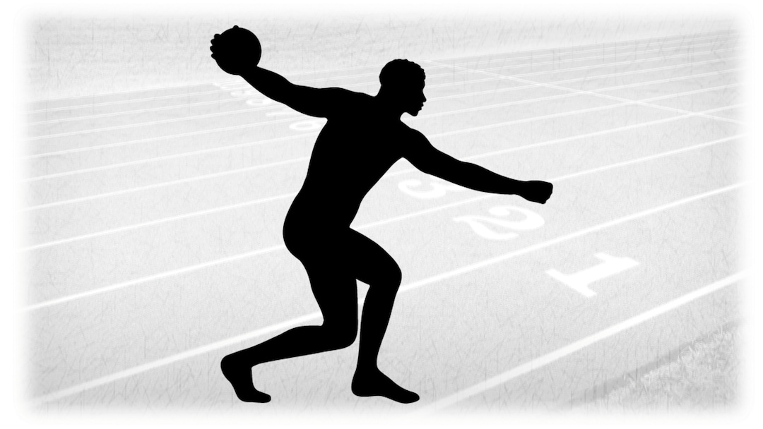 Sports Clipart: Black Male / Man / Boy Thrower Silhouette With Discus ...