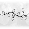 String of Christmas Lights Frame Border Clipart Set / Outline ...