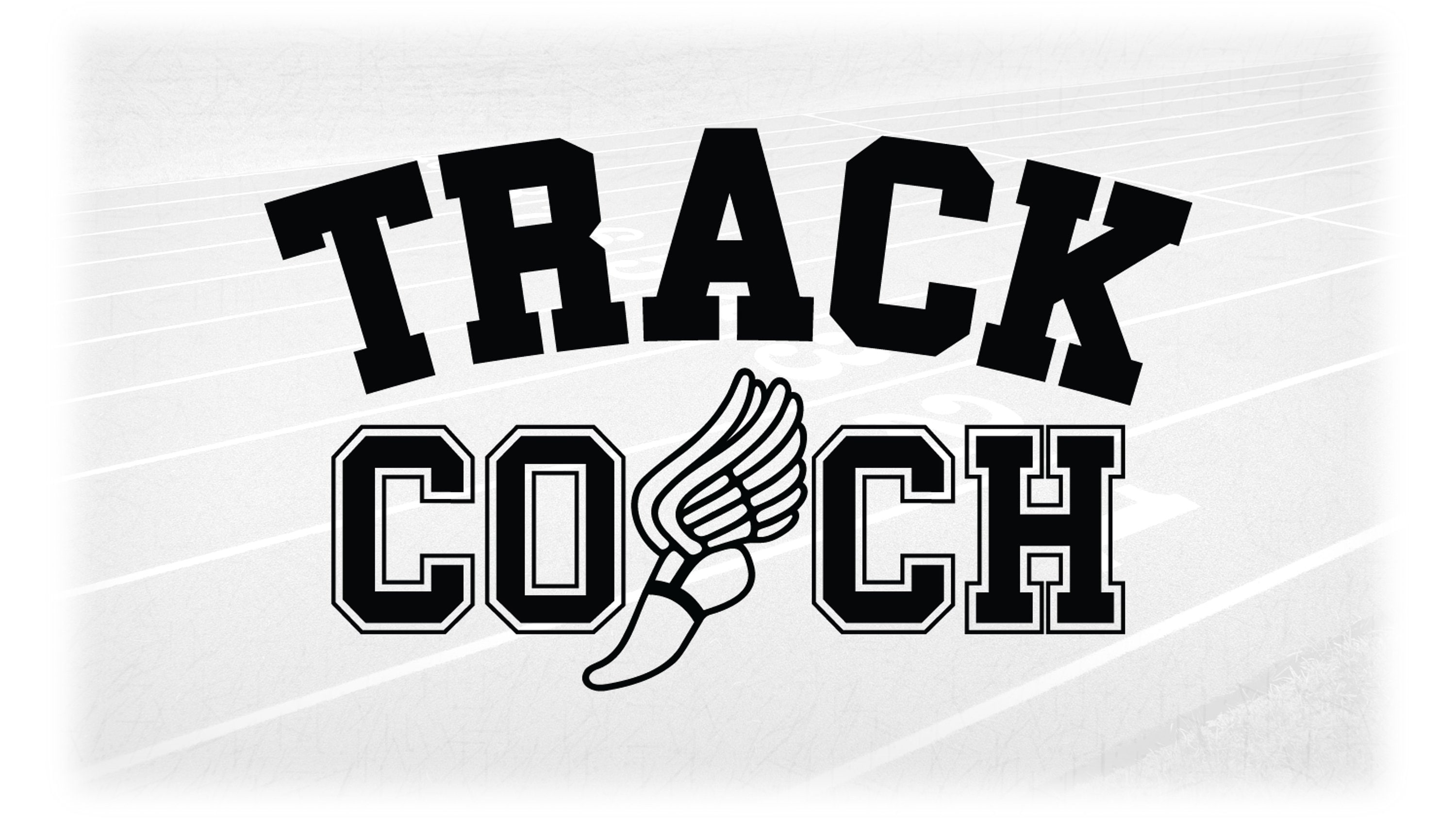Sports Clipart: Black Words track Coach in College - Etsy