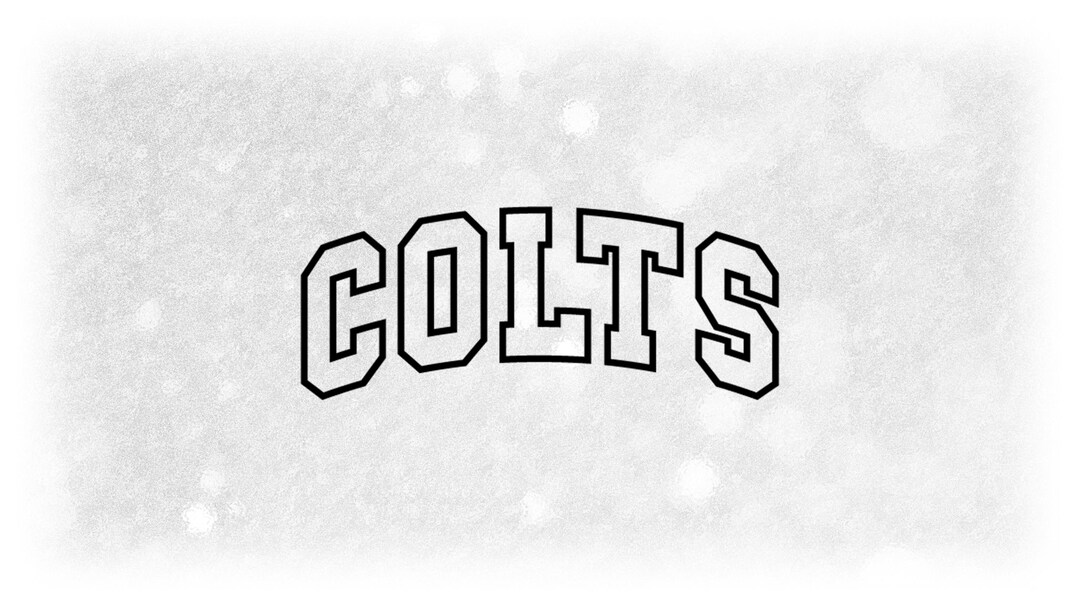Sports Clipart: Black Arched "colts" Team Name in Bold Collegiate Block ...