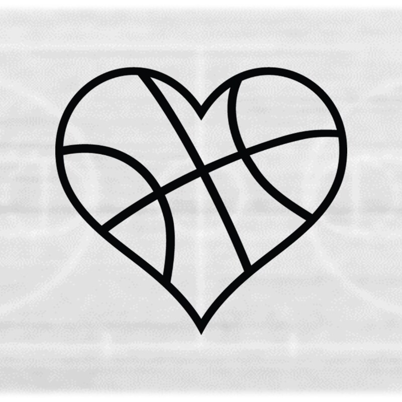 Basketball Heart Svg - Etsy Canada