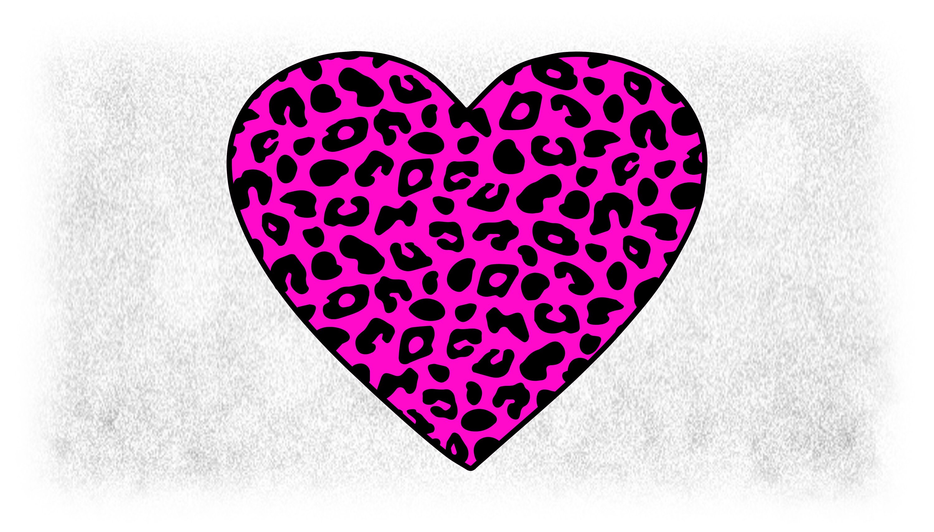 Pink Leopard Print Outline