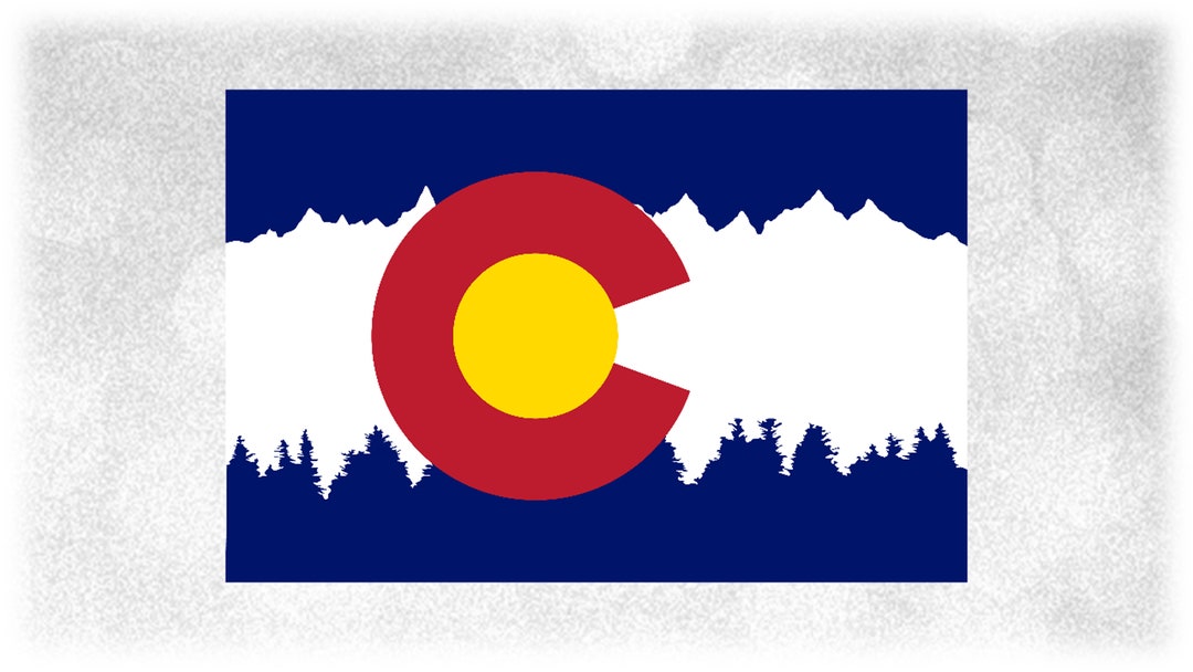 Geography Clipart: Official Colorado State Flag W/ Silhouettes of ...