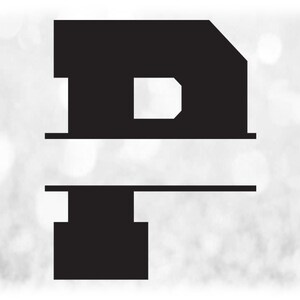 Word Clipart: Single Capital Letter p Initial or Monogram in Black Bold ...