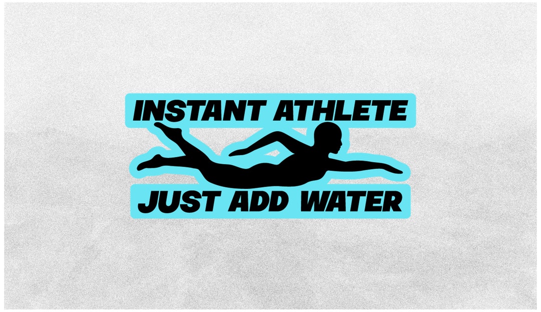 Sports Clipart: Bold Black Words instant Athlete Just Add Water With ...