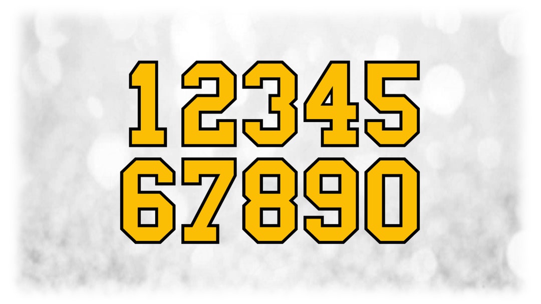 Sports Clipart: Jersey Number Templates Grouped on ONE Single Sheet ...