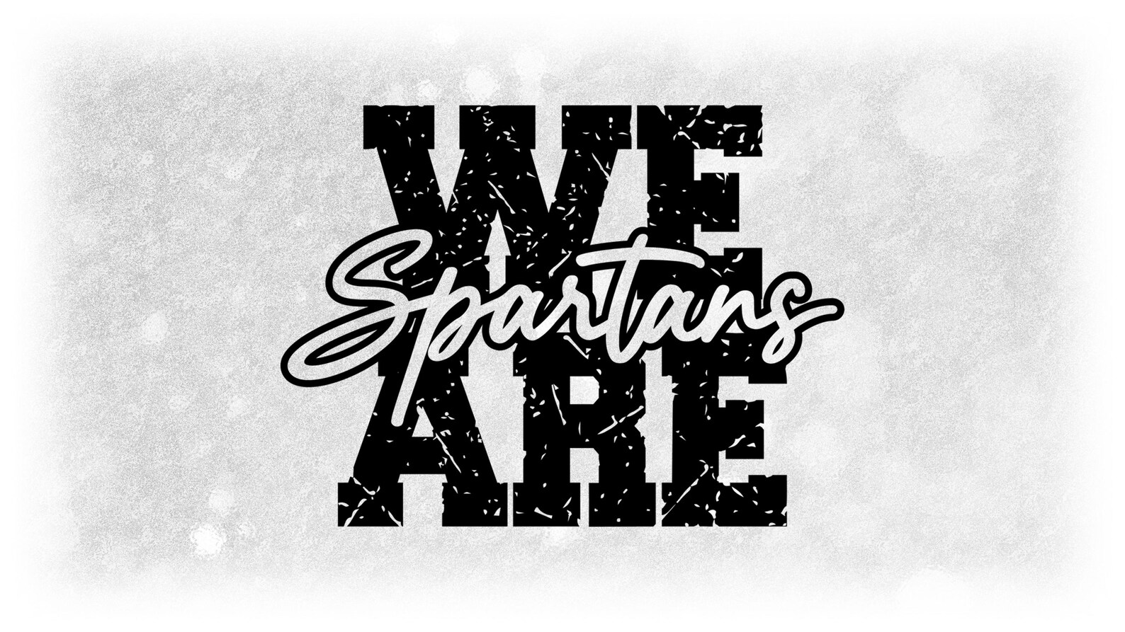 Sports Clipart: Black Bold Distressed Block Words "we Are" W/ Cutout of ...