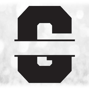 Word Clipart: Single Capital Letter g Initial or Monogram in Black Bold ...