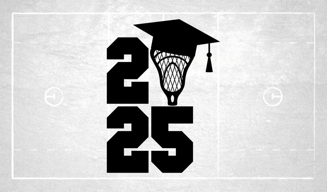 Educational Clipart: Black Bold Year 2025 Varsity Style W/ Graduation ...