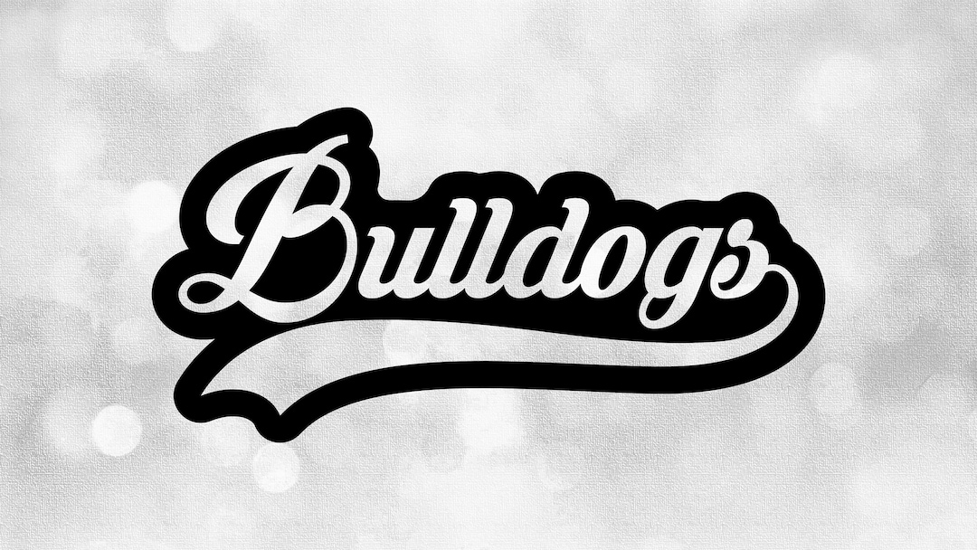 Sports Clipart: Black Word With Cutout of "bulldogs" Fancy Team Name ...