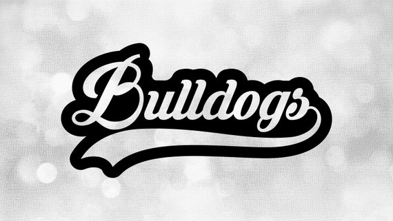 Sports Clipart: Black Word With Cutout of bulldogs - Etsy