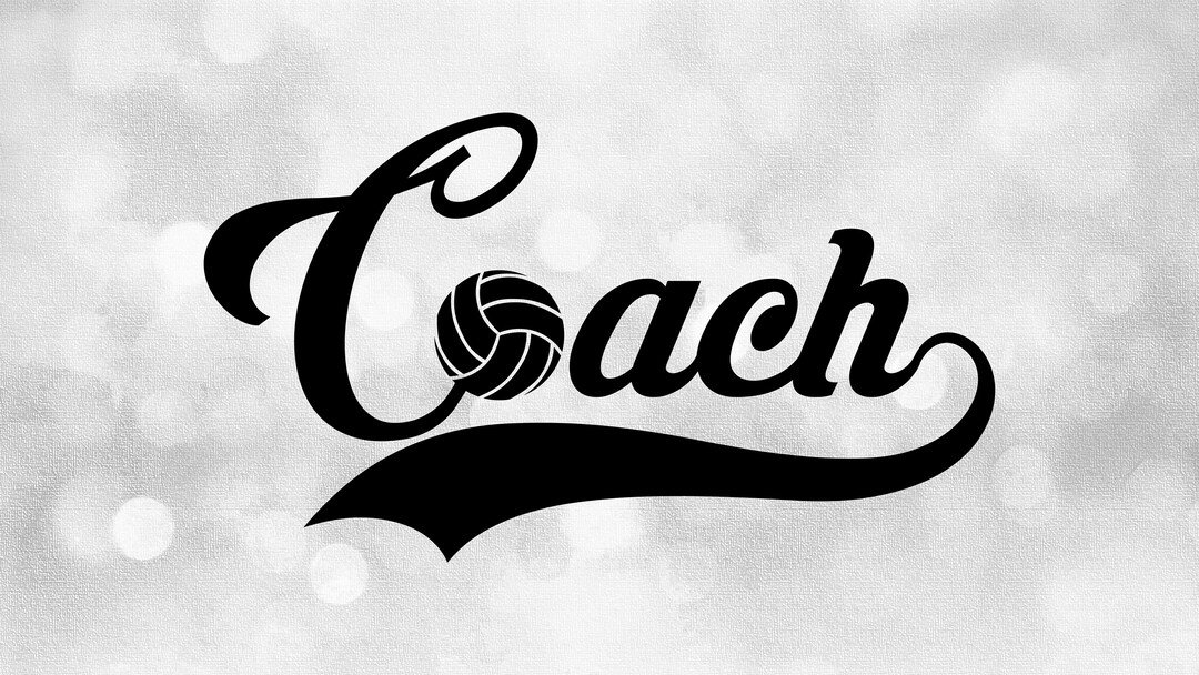 Sports Clipart: Word coach in Fancy Script Type Lettering, Baseball ...