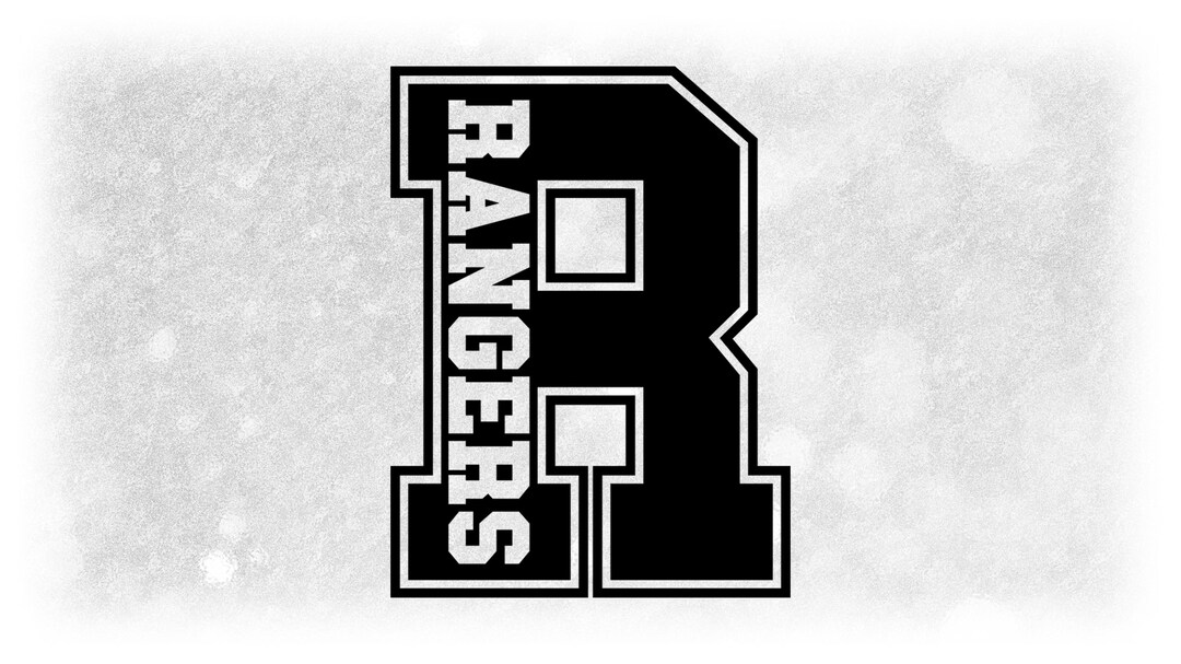 Sports Clipart: Black Letter "r" With "rangers" Team Mascot Name in ...