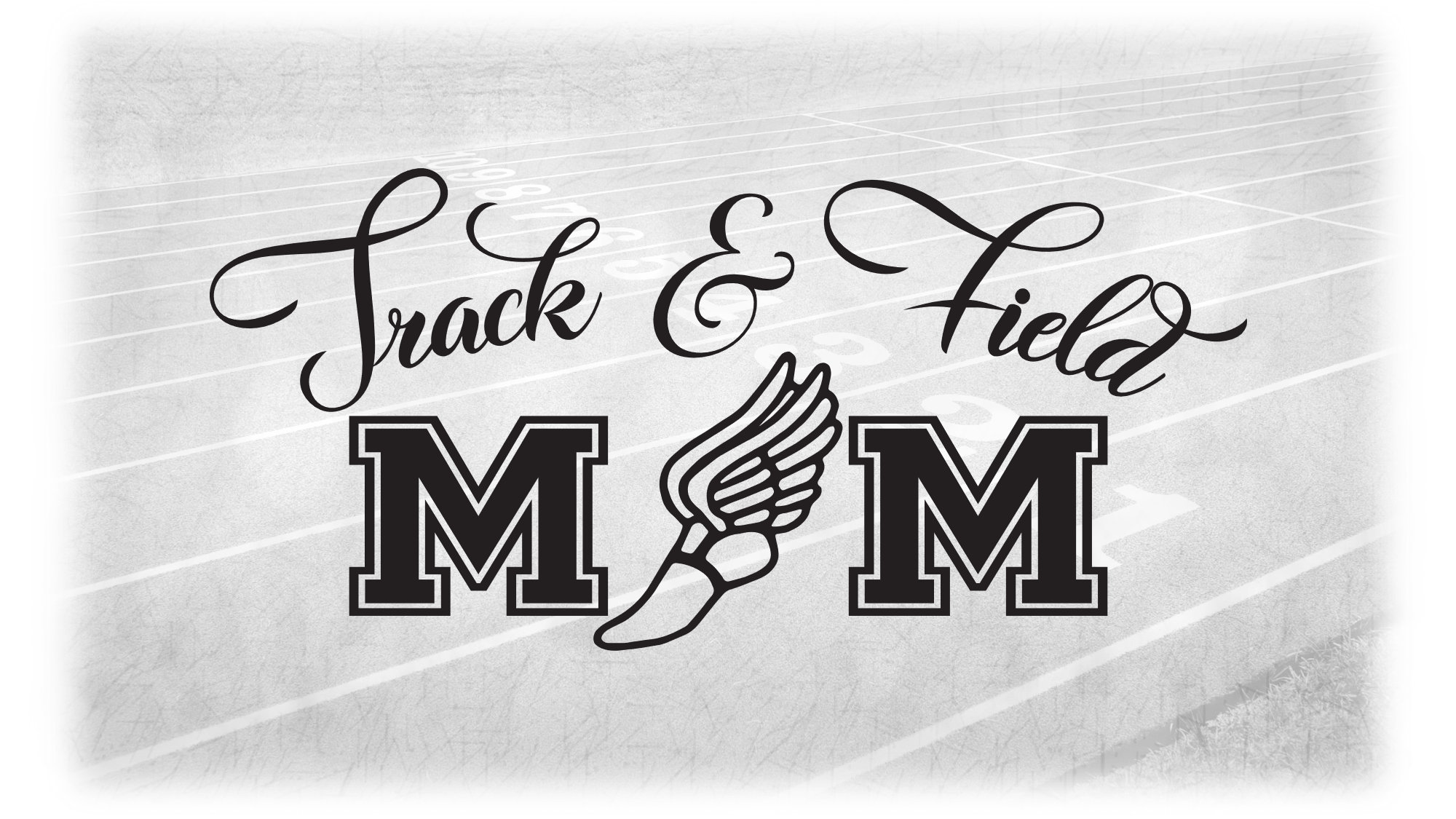 Sports Clipart: Arched Words Track & Field in | Etsy