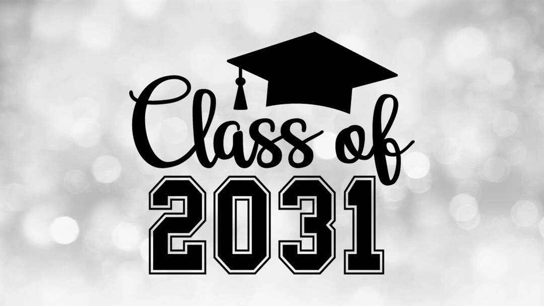 Educational Clipart: Words class of 2031 in Varsity / Collegiate and ...
