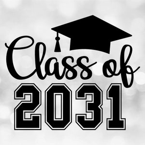 Educational Clipart: Words "class of 2031" in Varsity / Collegiate and ...