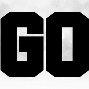 Sports Clipart: Black Bold Block Collegiate Letters Spelling the Word ...