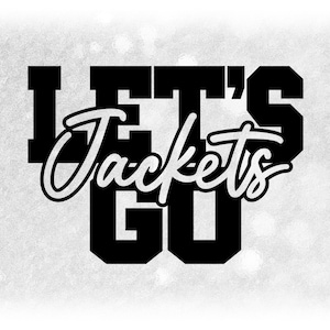 Sports Clipart: Black Capitalized Words "let's Go" With Cutout of ...