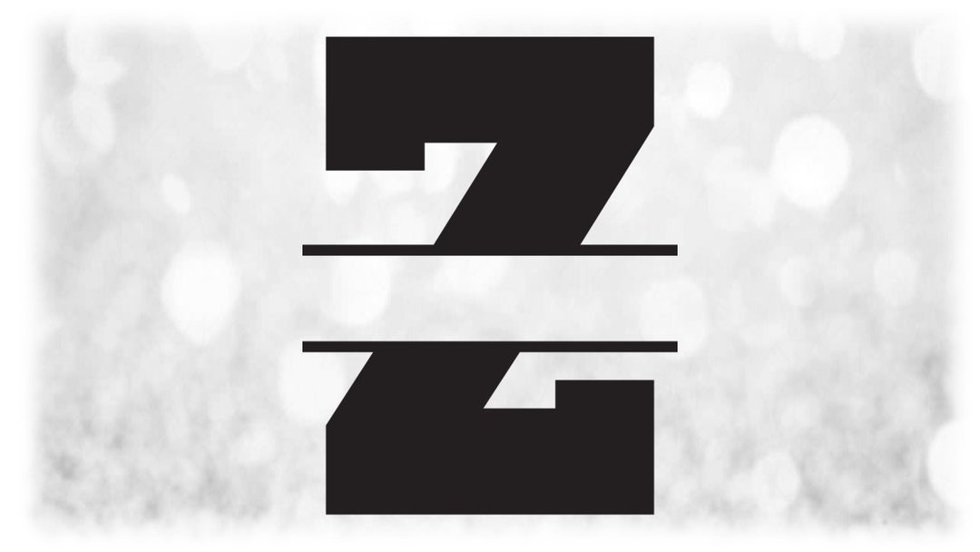 Word Clipart: Single Capital Letter z Initial or Monogram in Black Bold ...