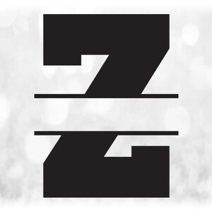 Word Clipart: Single Capital Letter z Initial or Monogram in Black Bold ...